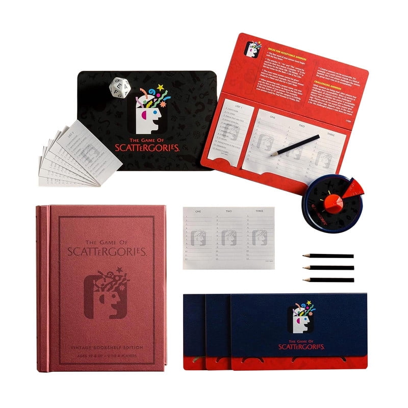 WS Game Company Board Game Scattergories, Vintage Board Game Bookshelf ...