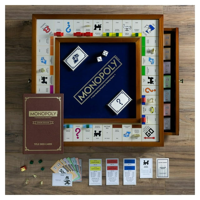 WS Game Monopoly Trophy Luxury Edition - Classic Board Game with ...