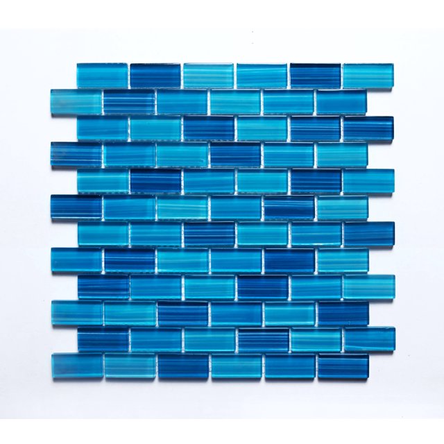 WS Tiles - Sample - Swimming Pool Series 1" x 2" Glass Mosaic Tile in ...