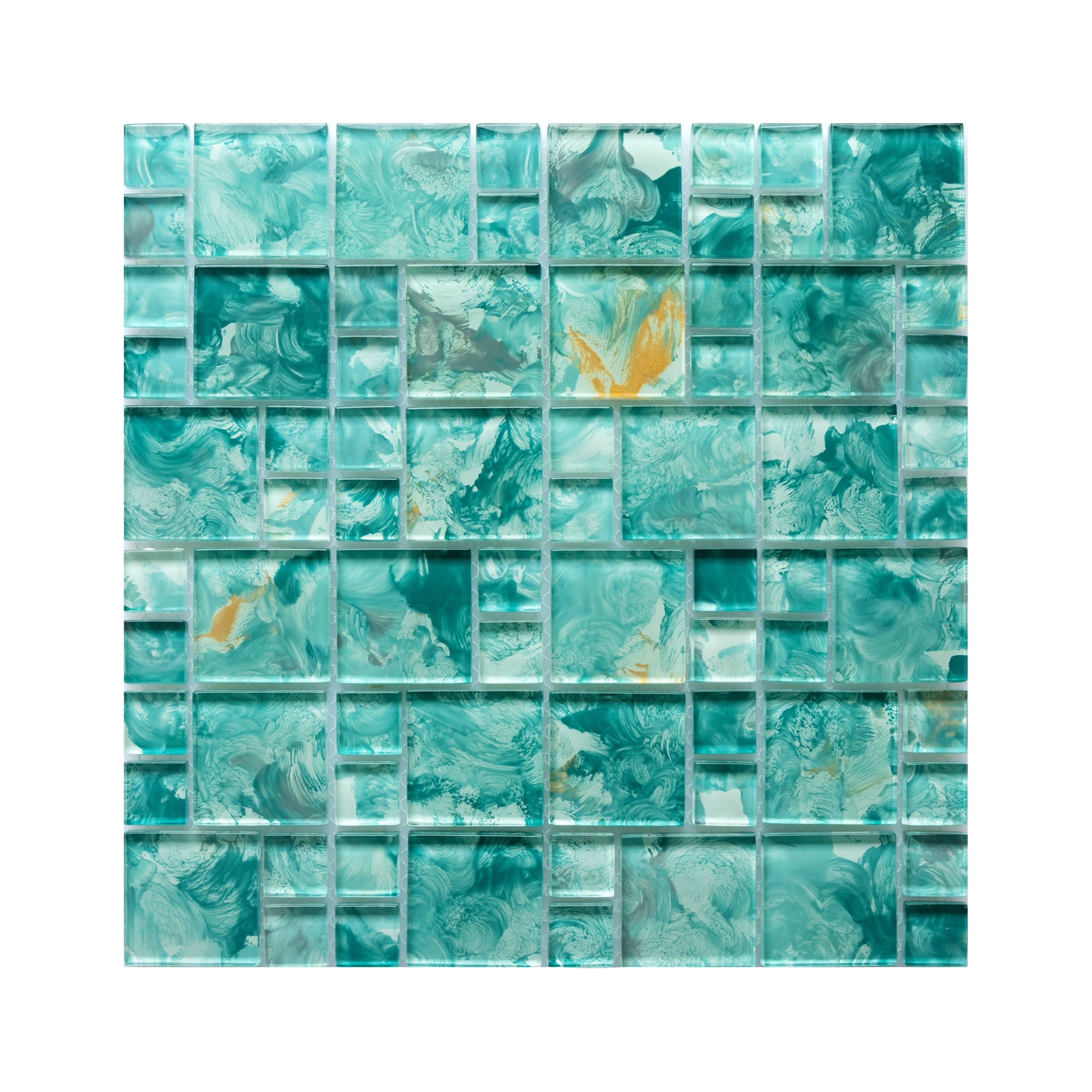 WS Tiles - Swimming Pool Caribbean Teal 12 in. x 12 in. Versailles ...
