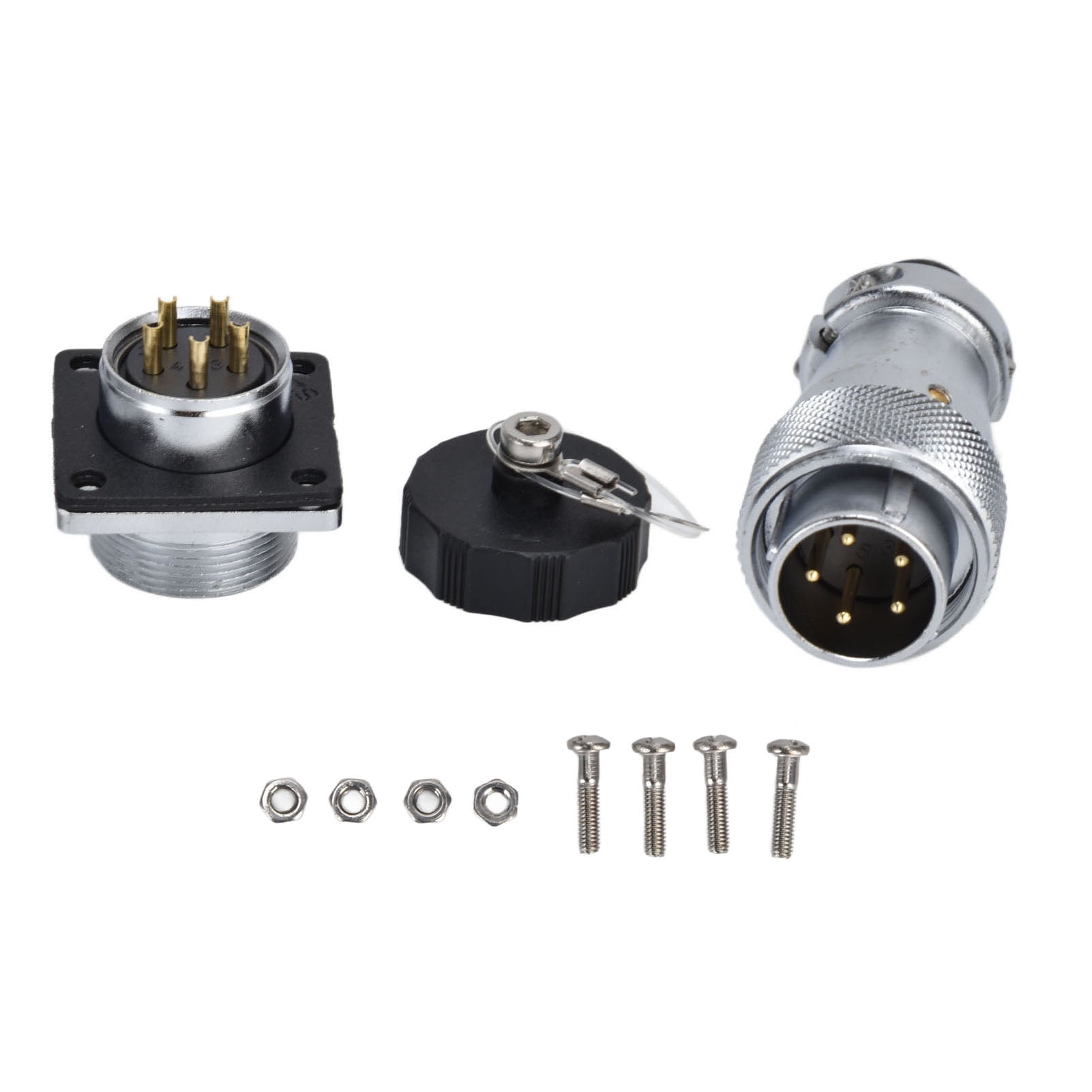 WS20 5 Pin Aviation Connector Metal Male Female Panel Aviation ...