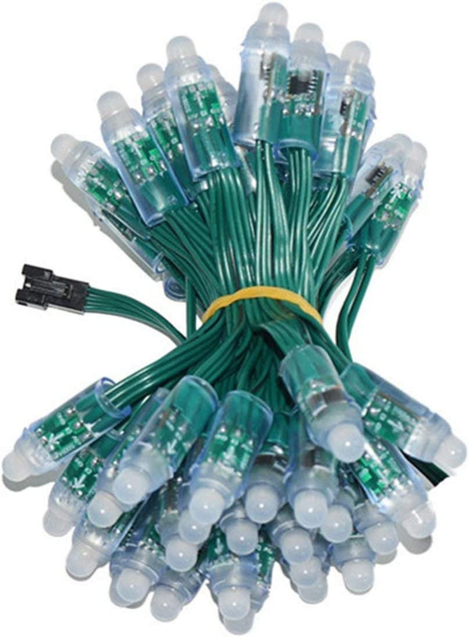 WS2811 Diffused Digital RGB LED Pixel Lights Green Wire Individually ...