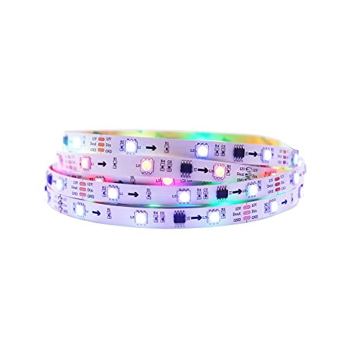 WS2811 RGB LED Pixel Strip Light - 16.4FT Full-Color Ribbon Flexible ...