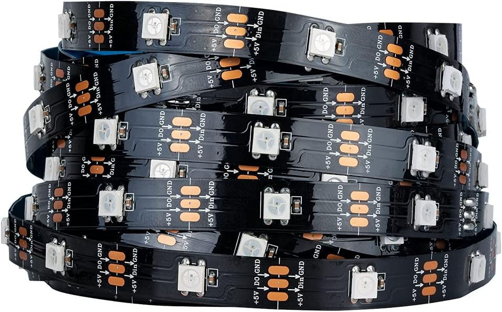 WS2812B ECO LED Strip Light 16.4FT/5M 30LEDs/m 150Pixels Individually ...