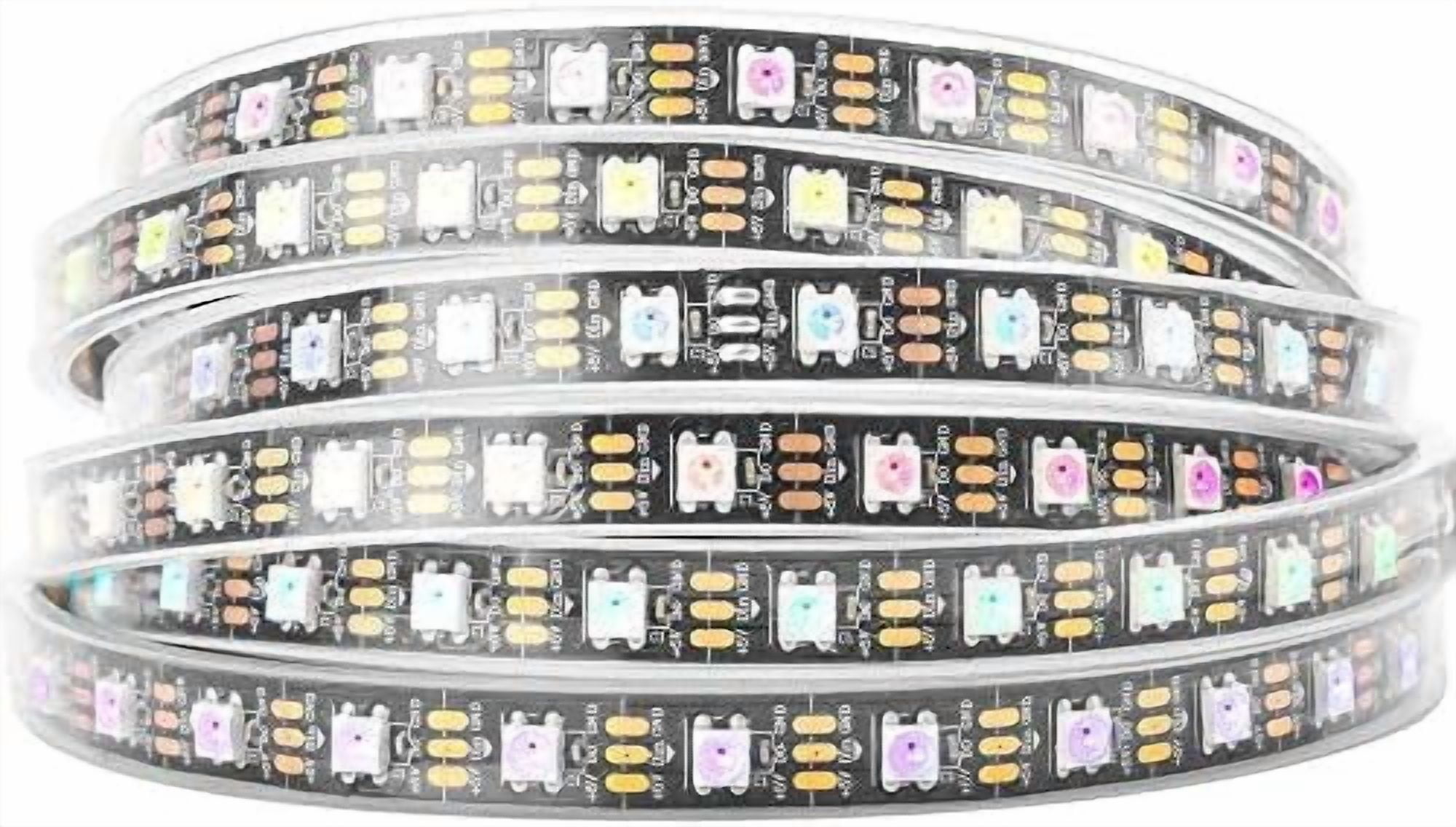 WS2812B IC RGB 5050SMD Pure Gold Individual Addressable LED Strip 16 ...