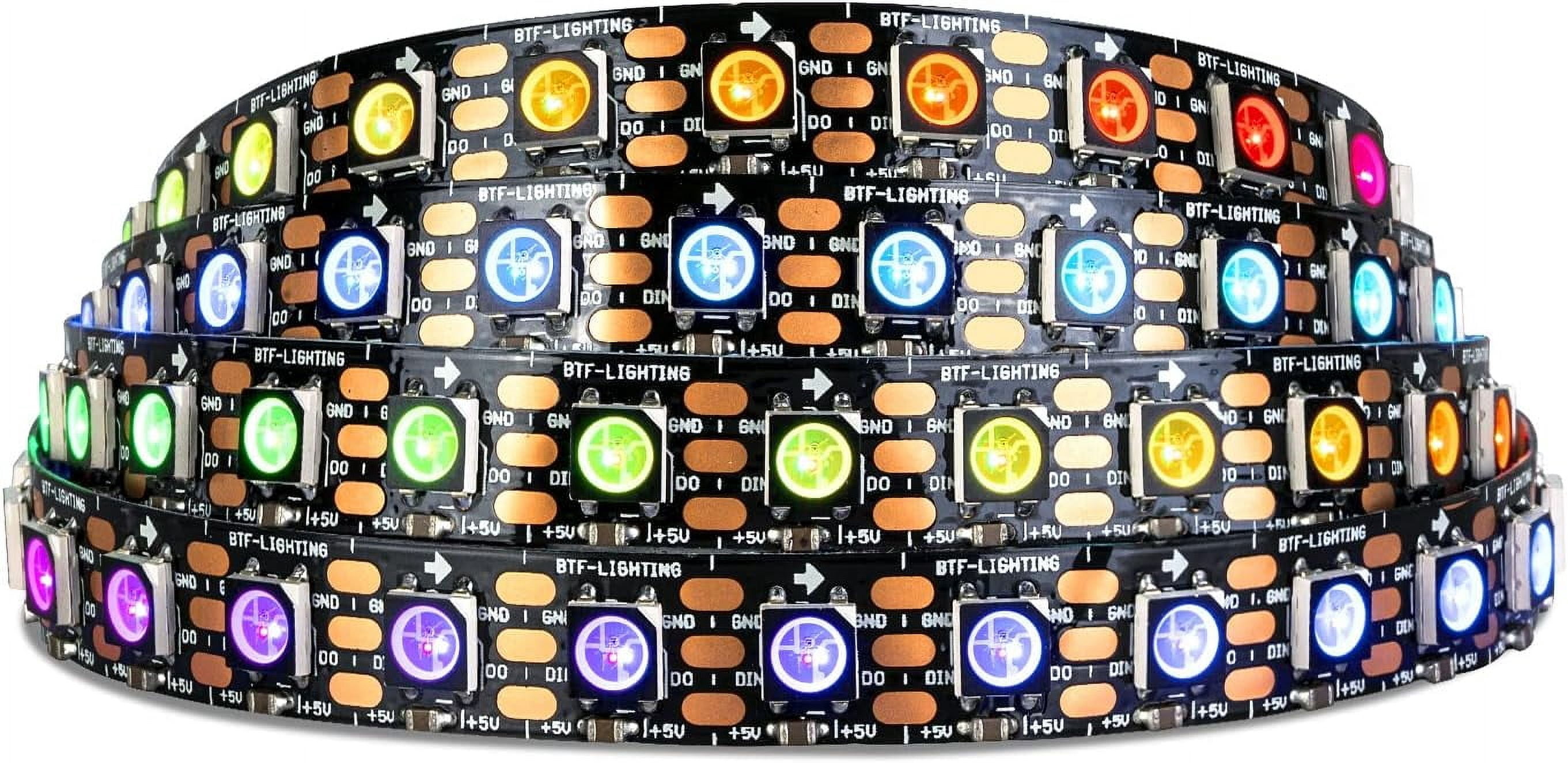 WS2812B LED Strip Light 3.3FT 100LEDs DC5V Individual Addressable LED ...