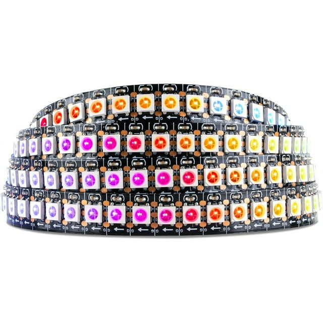 WS2812B LED Strip Light 3.3FT/1M 144LEDs/m Individually Addressable ...
