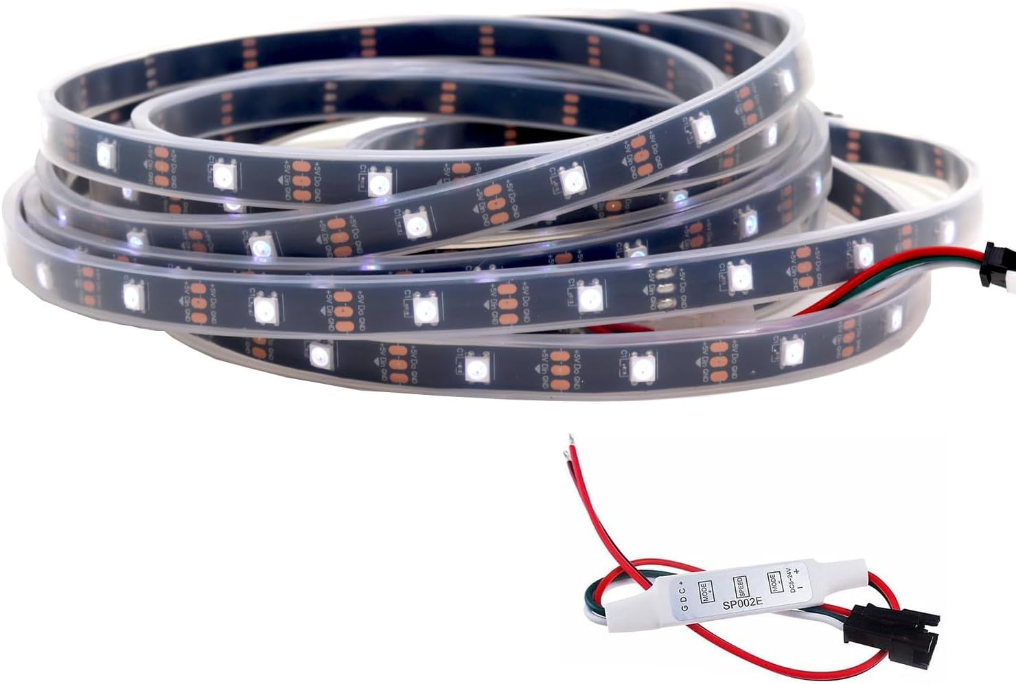 WS2812B LED Strip SMD 5050 Individual Addressable RGB Strip Full Color ...