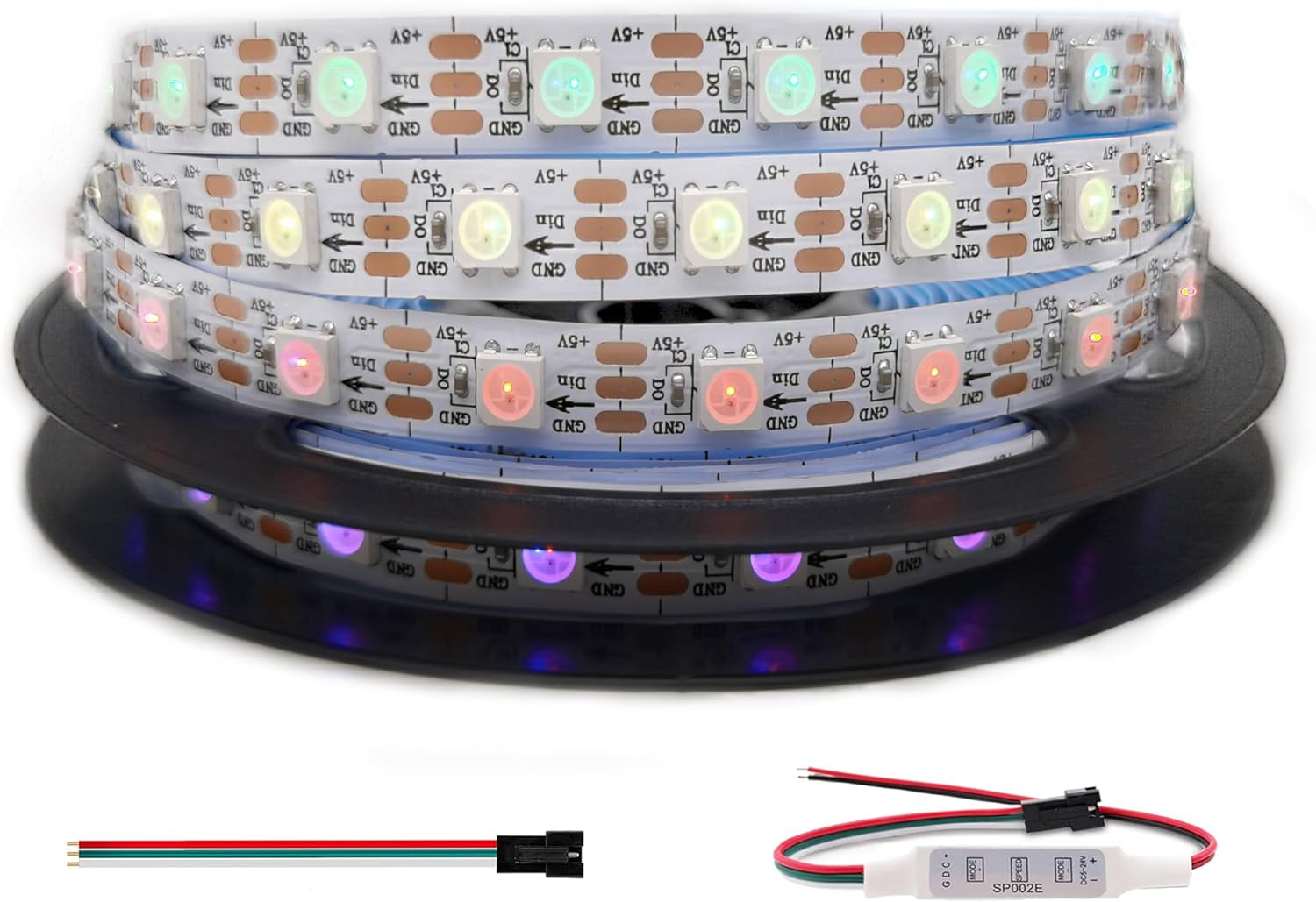 WS2812B RGB LED Strip, Individually Addressable LED Strip, Chasing ...