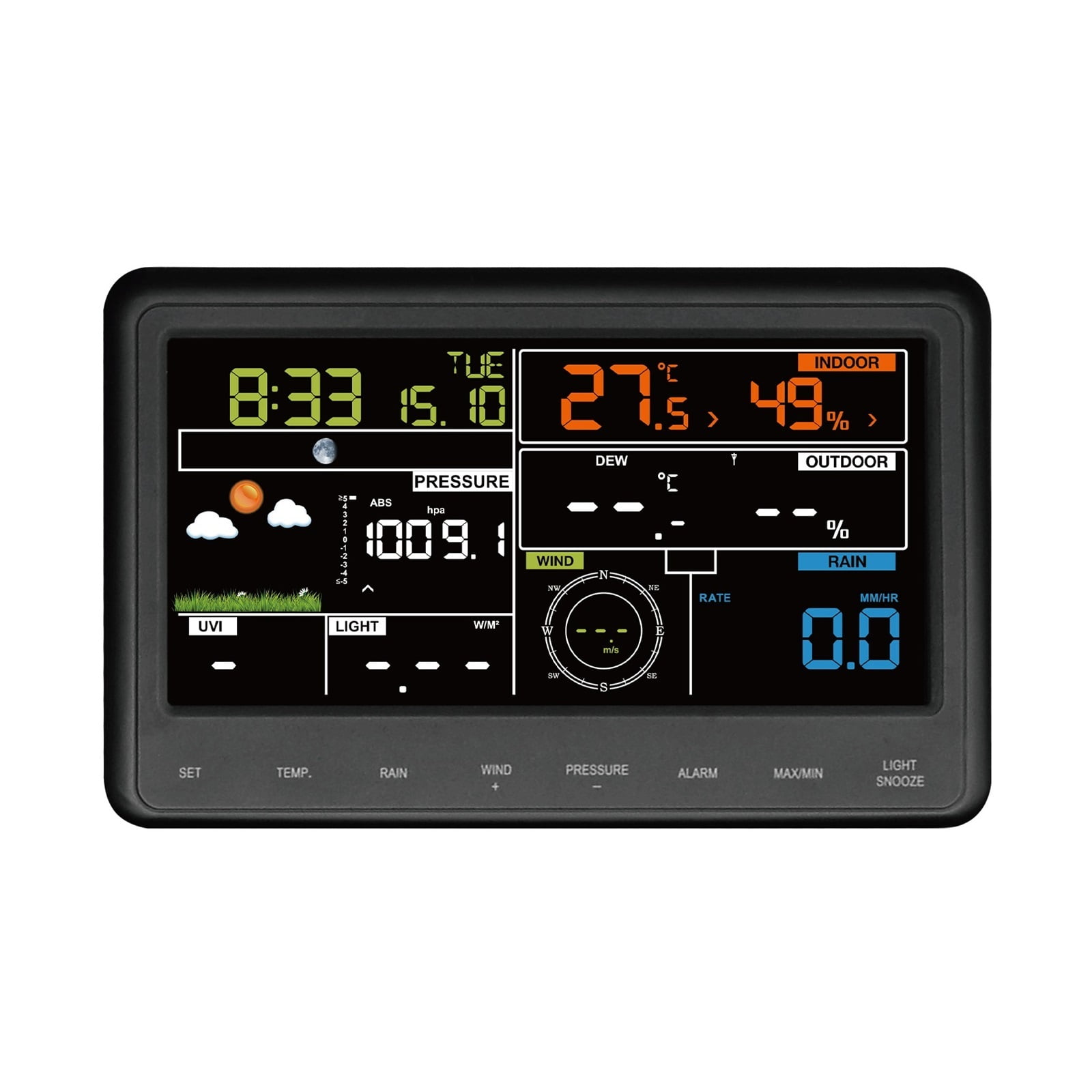 WS2910_C Home Wi-Fi Weather Station Console Monitor, 6.75" Color ...