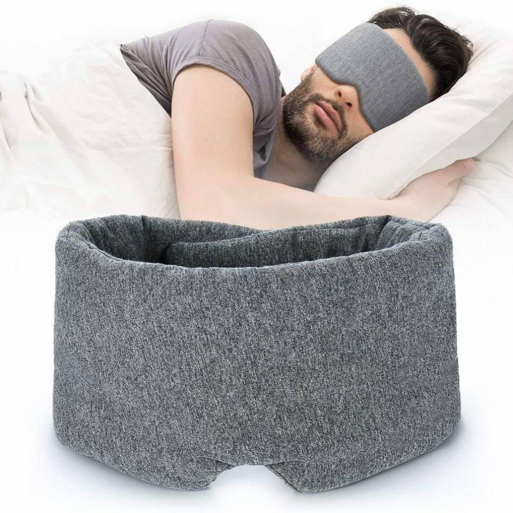 WSBArt 100% Cotton Sleep Mask Blackout - Comfortable & Breathable Eye ...