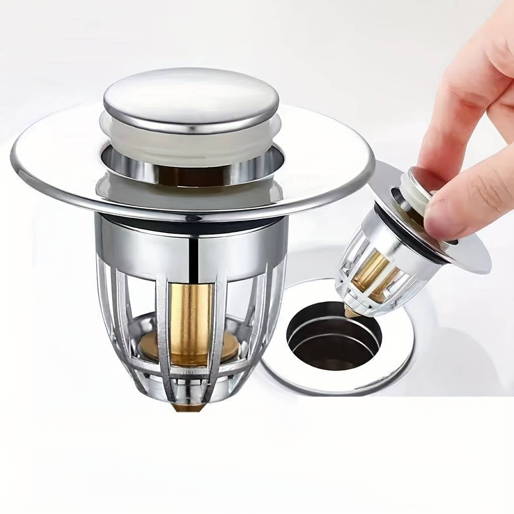 WSBArt 2 Pcs Universal Bathroom Sink Stopper, Pop Up Bathroom Sink ...