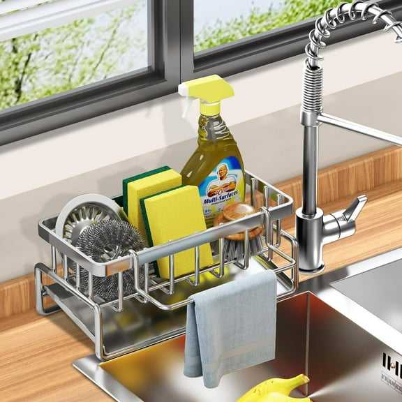 Fmbmuo Non-slip Over-Sink Drying Rack Space-Saving Plastic Storage Rack ...