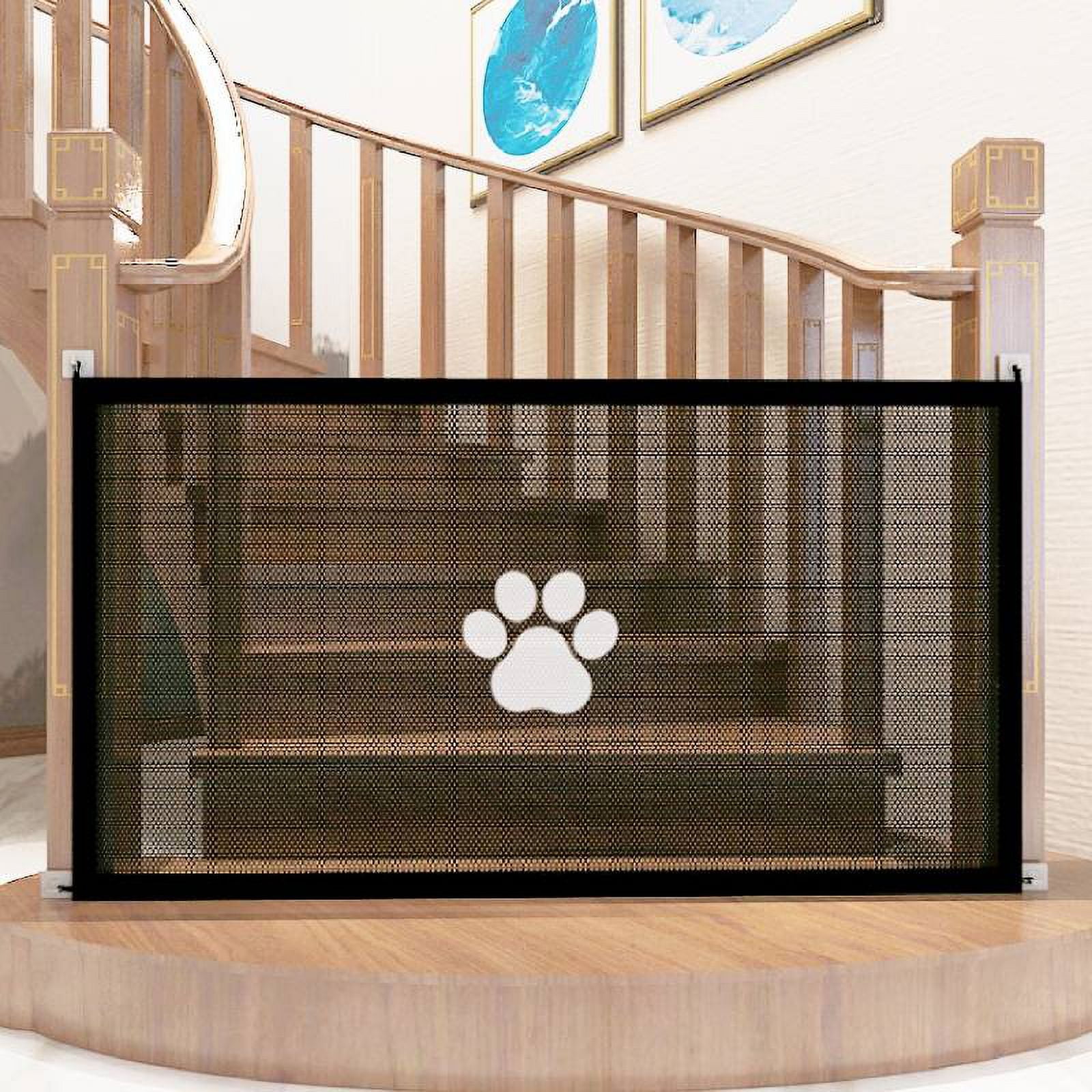 WSBArt Portable Baby Gate, Mesh Gate for Dogs Kids or Pets, Mesh Safety ...