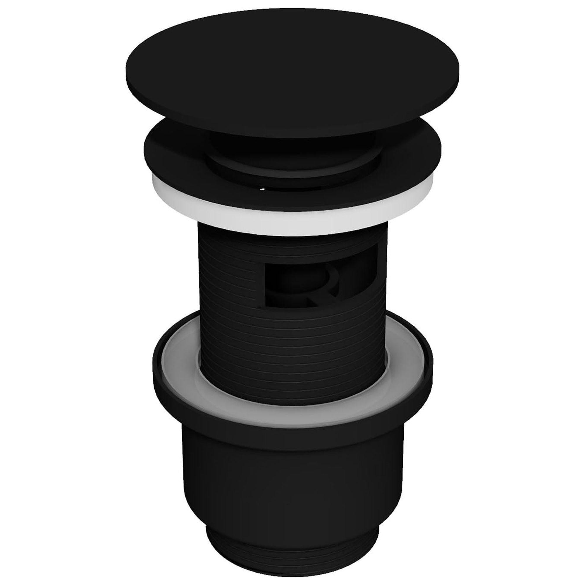 WSBC 53991.22 Push Waste Drain in Matte Black with Overflow - Walmart.com