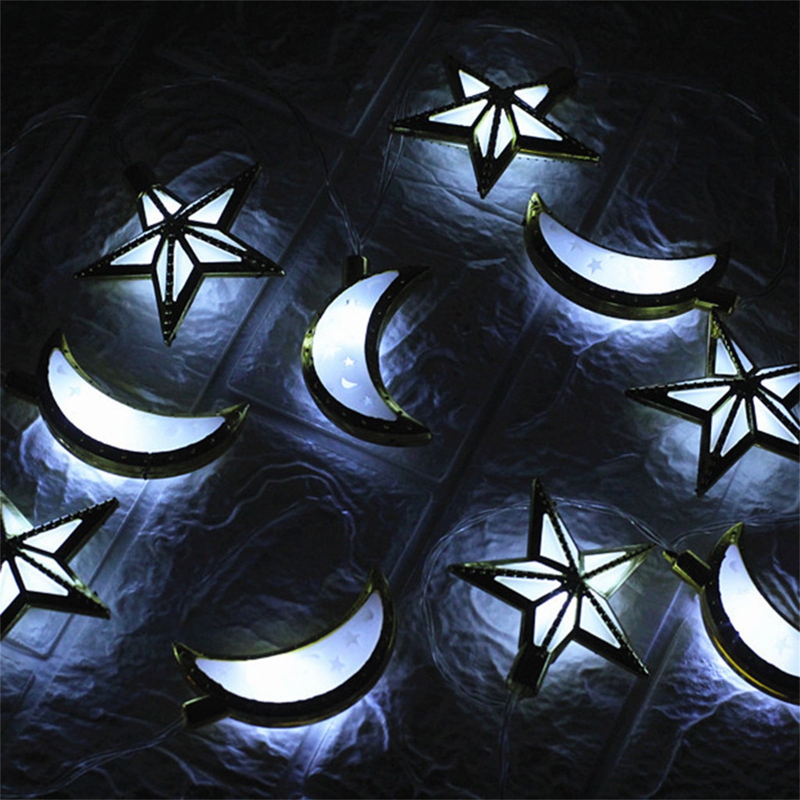 WSBDENLK 10 Led Ramadans Eids String Lights 65Inch Star-Lamp Home Decor ...