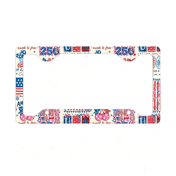 WSBDENLK American 250th Anniversary Commemorative License Plate Frame ...