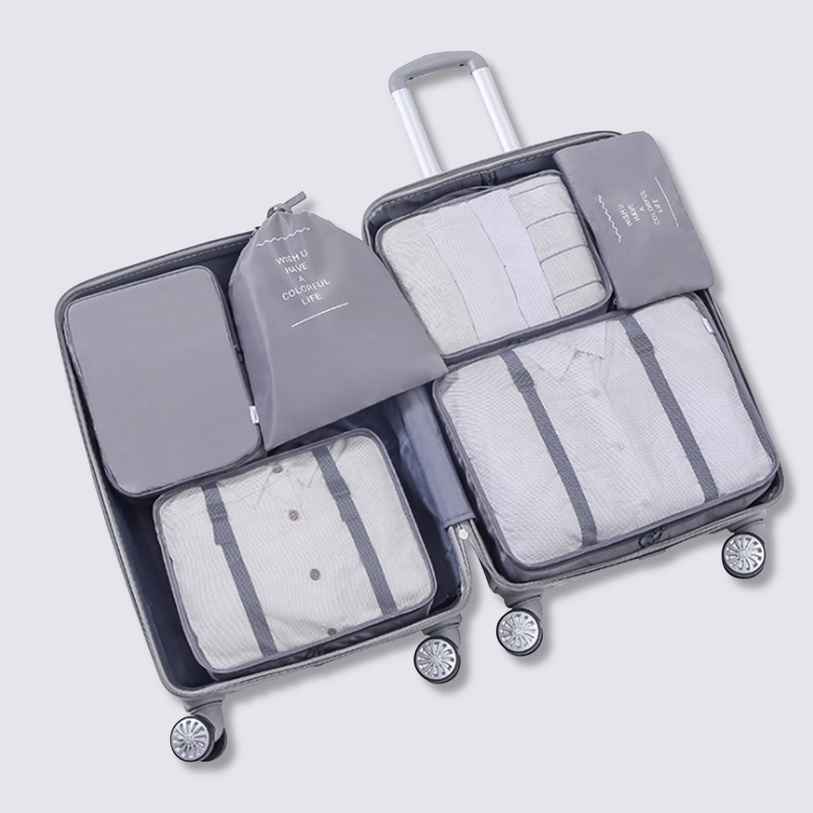 WSBDENLK Storage Bins Clearance 6 Sets of Packaging, Travel Luggage ...