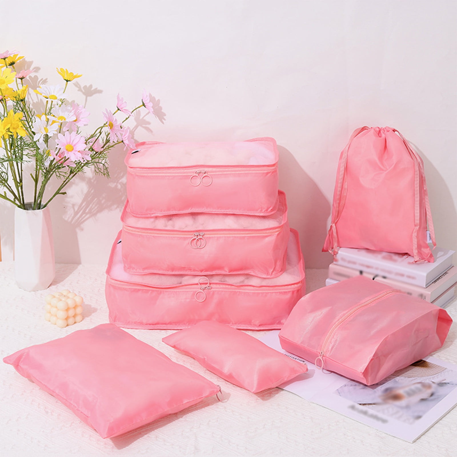 WSBDENLK Storage Bins 7 Set Packing Cubes for Travel, Compression ...