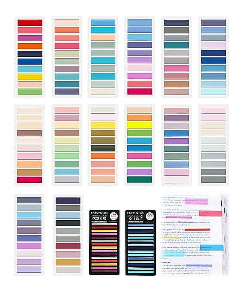 WSCHU 3400Pcs Sticky Tabs .. Book Tabs, Morandi Translucent .. Book ...