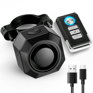 Fosmon Anti-Theft Burglar Bike Alarm with Remote, Waterproof Vibration ...