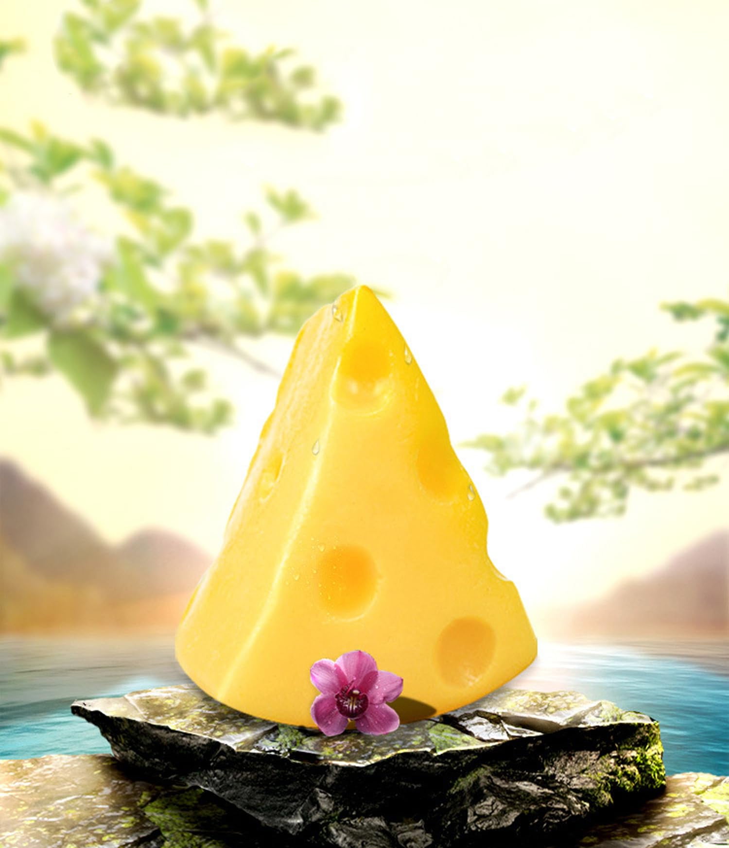 WSIRUYI Cheese Shape Scented Botanical Soap,70G Handmade Fragrance ...