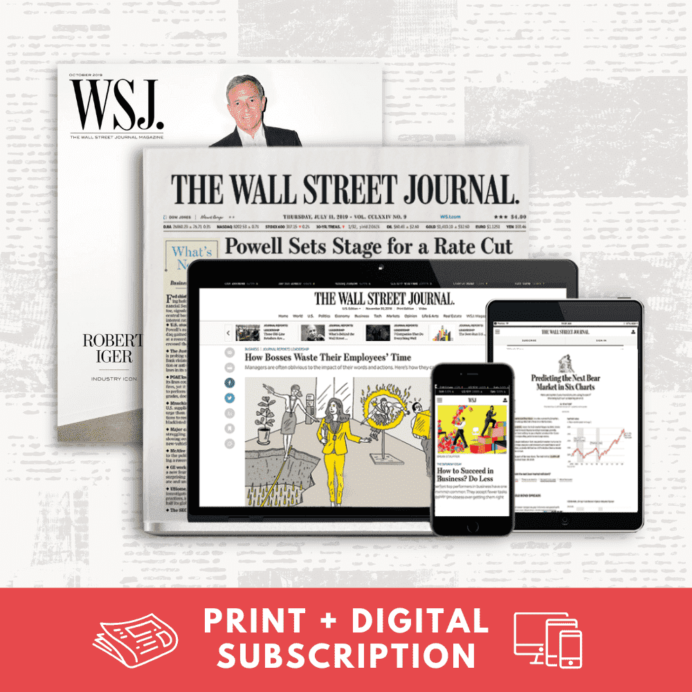 WSJ 1 - Year Print and Digital Wall Street Journal Subscription Service ...