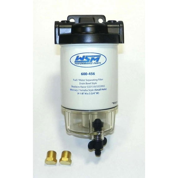 WSM Mercury / Yamaha Fuel Water Seperator Kit Racor Style 3/8 npt - 600 ...