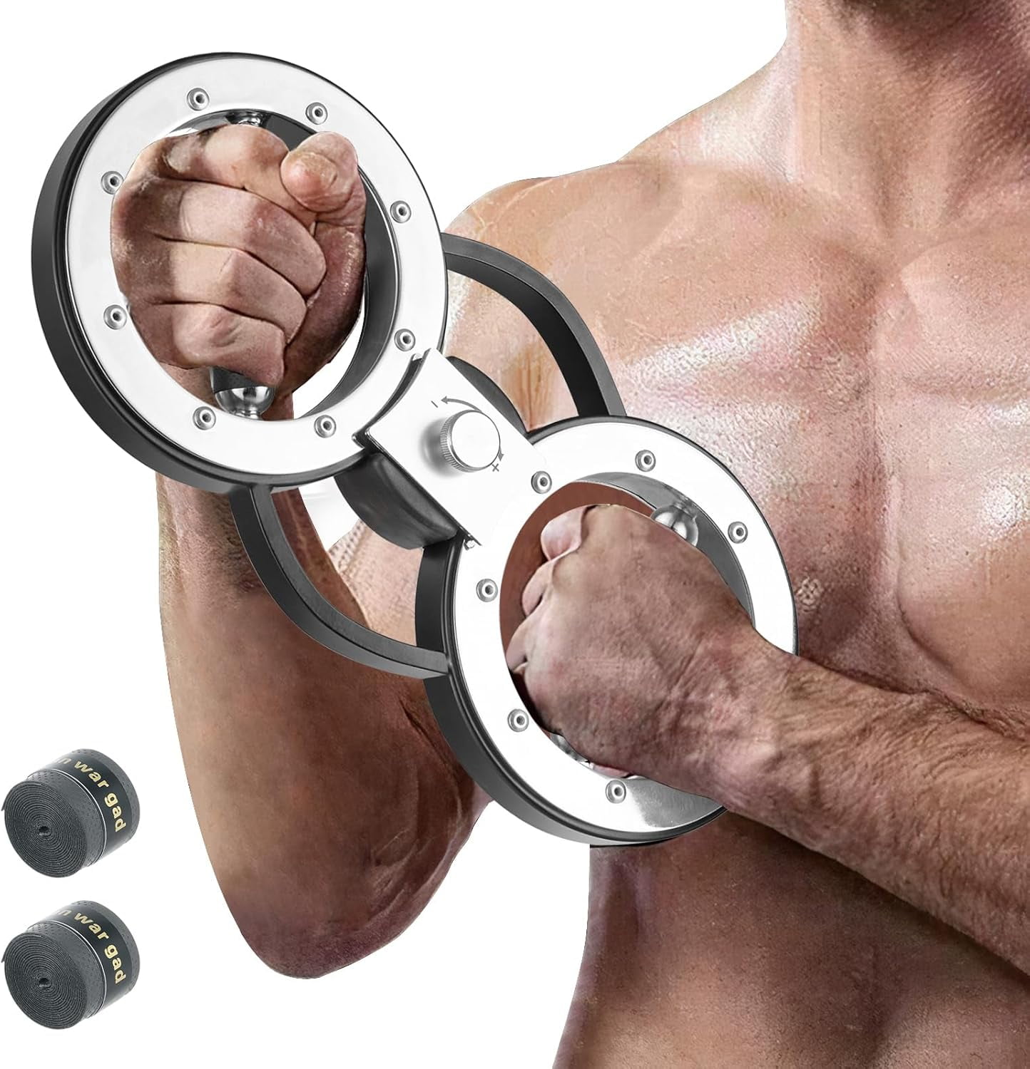 WSRFSD Burn Machine - 12LB Spinning Arm Trainer with Adjustable Resistance & 360° Rotating Grips ...