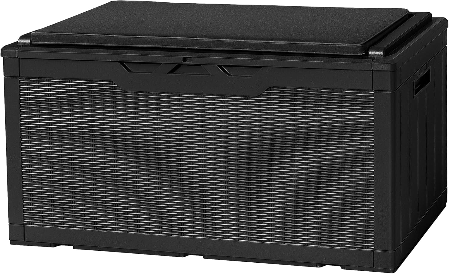 WSRFSD Deck Box with Cushion 100 Gallon Waterproof Resin Storage Box ...