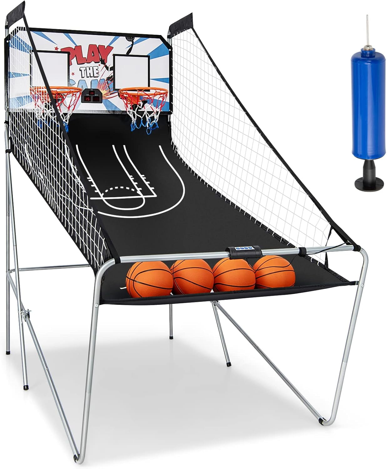 WSRFSD Folding Basketball Arcade Game - Electronic Hoop with 8 Game ...