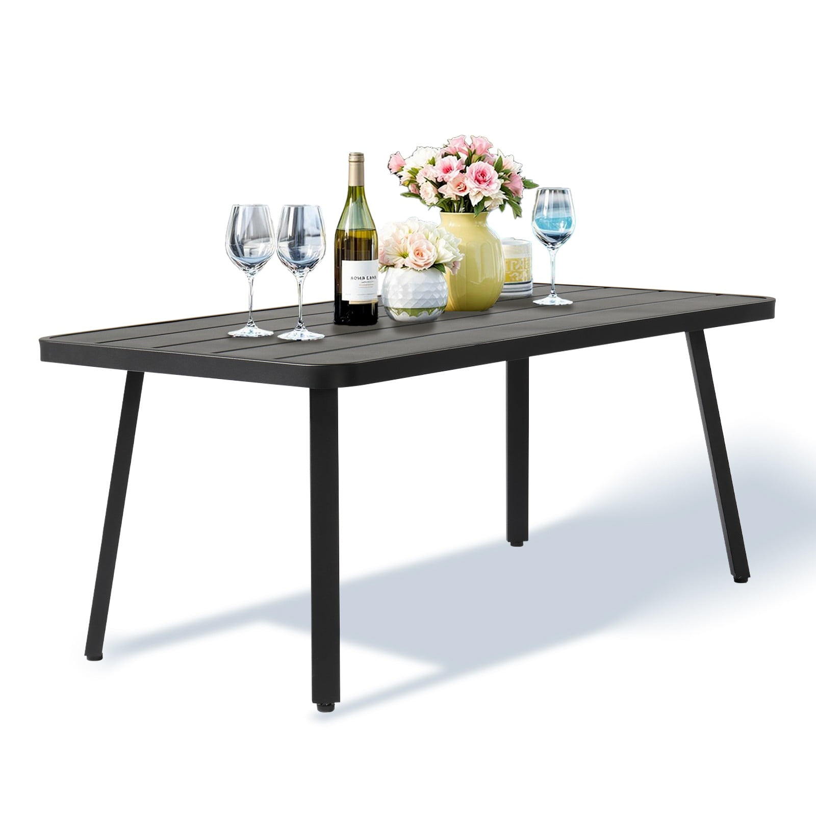 WSRFSD Outdoor Side Table, Weather-Resistant Steel Patio Table for ...