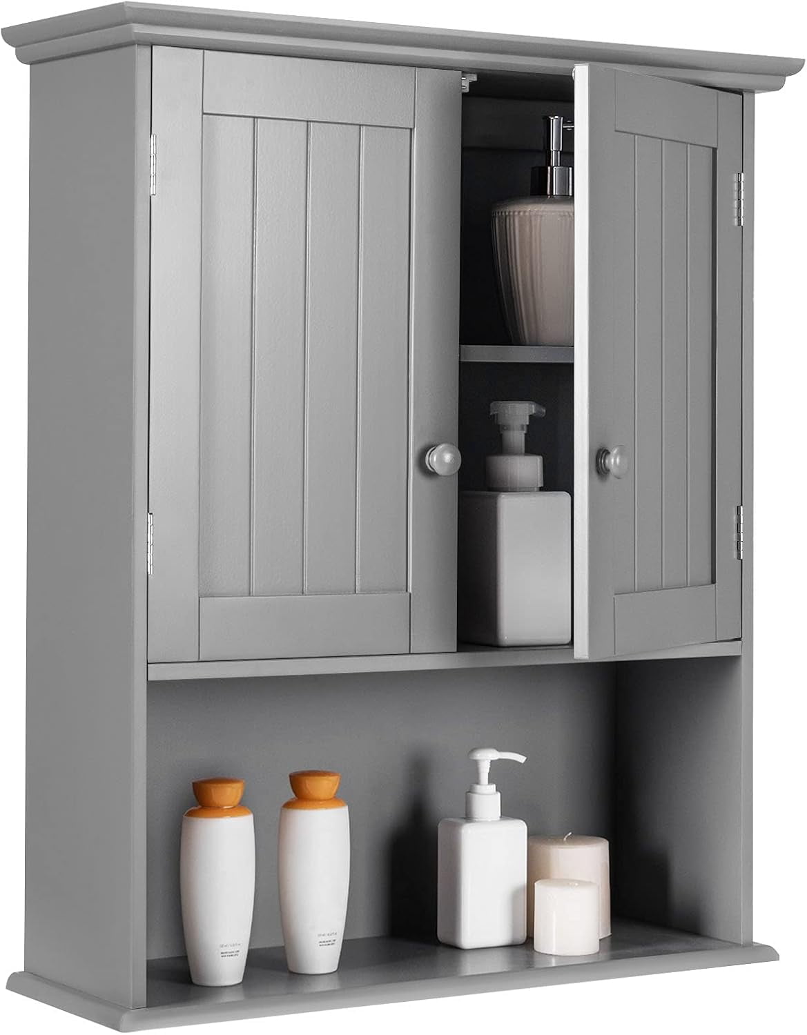 WSRFSD Wall Mount Bathroom Cabinet with 2 Doors & Adjustable Shelf ...
