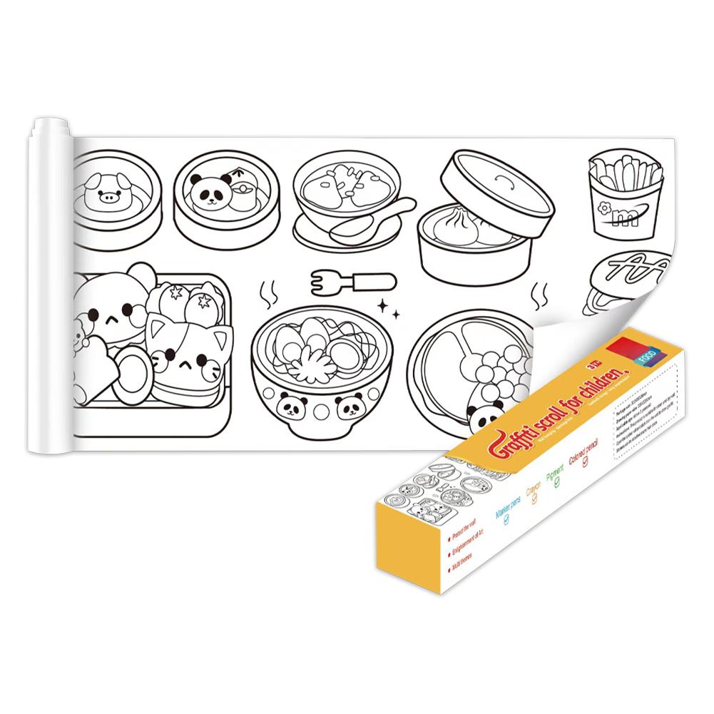 WSRRDRECVHi 3Mx30cm Children's Drawing Roll Large Graffiti Scroll ...
