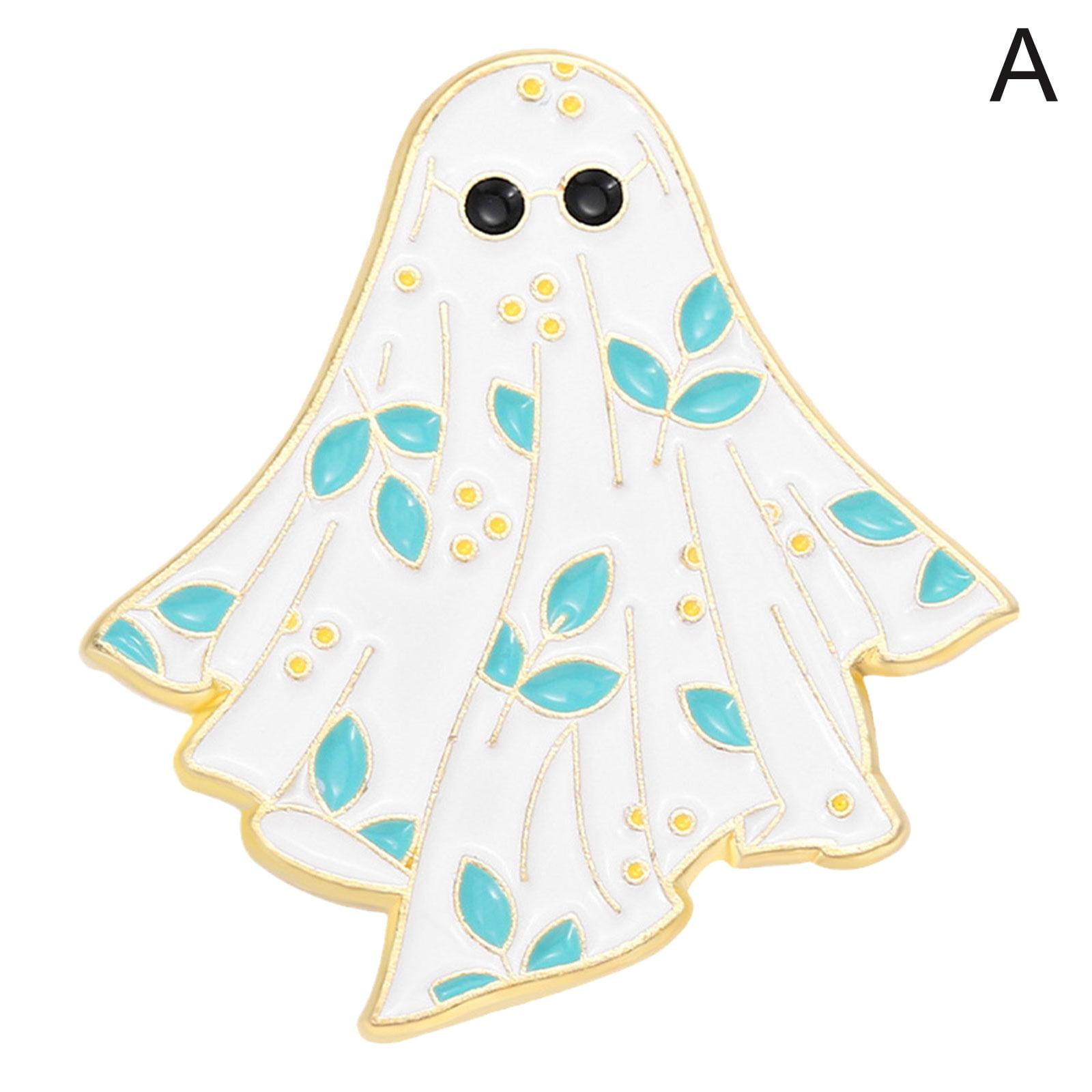 WSRRDRECVHi Halloween Ghost Enamel Brooch Pin,Lovely Ghost Badge Enamel ...