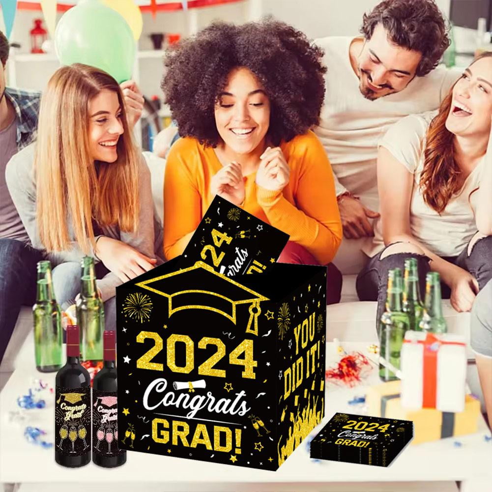 WSRRDRECVHi LIUZHIPENG 2024 Graduation Card Box Grad Party Wish Card ...