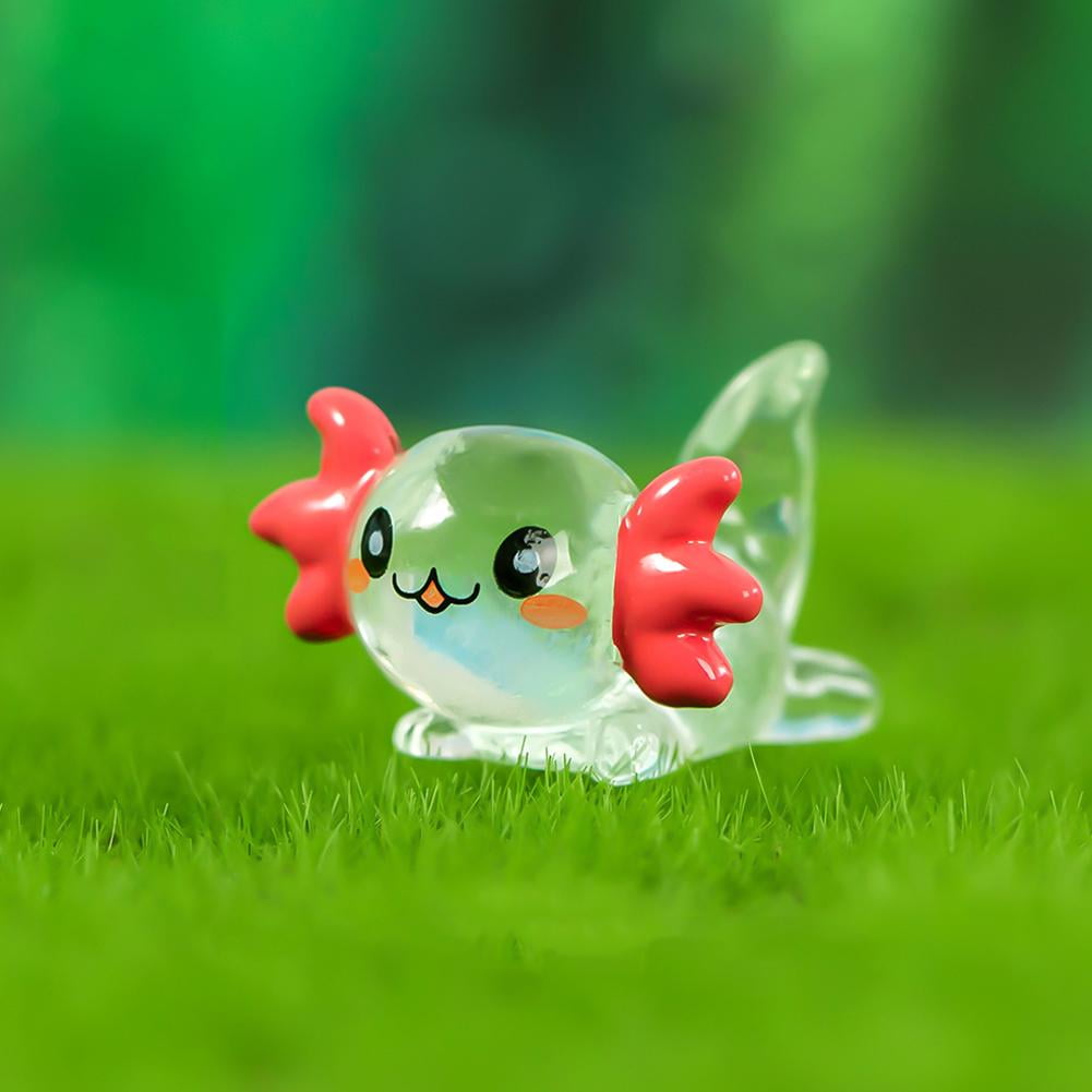 WSRRDRECVHi Mini Axolotl Figurine Miniature Sculpture Resin Axolotl ...