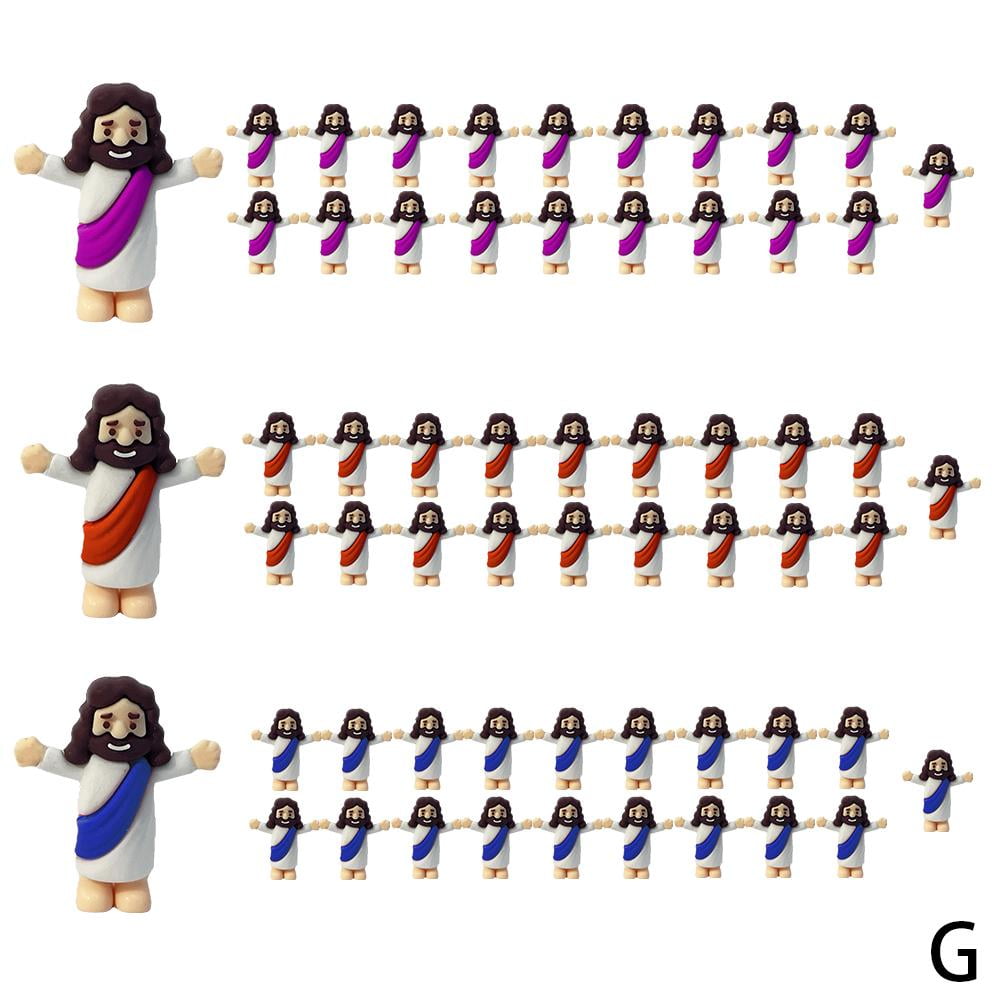 WSRRDRECVHi Mini Jesus Figurines Bulk Little Jesus Toys Tiny Jesus ...
