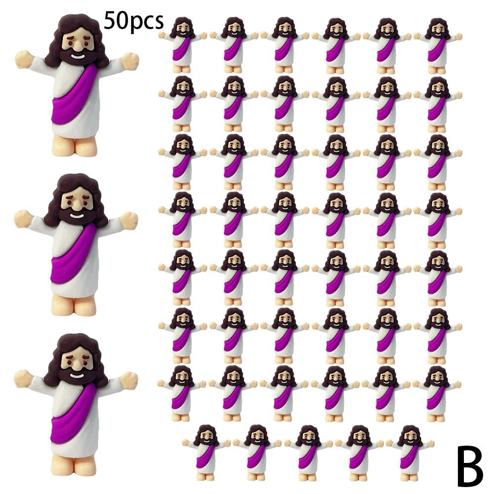 WSRRDRECVHi Mini Jesus Figurines Bulk Little Jesus Toys Tiny Jesus ...