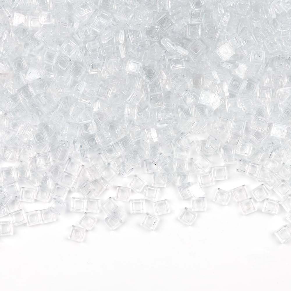 WSRYLTCH Clear Dots Tile 1×1 Flat - 1500pcs Transparent Classic Bricks ...