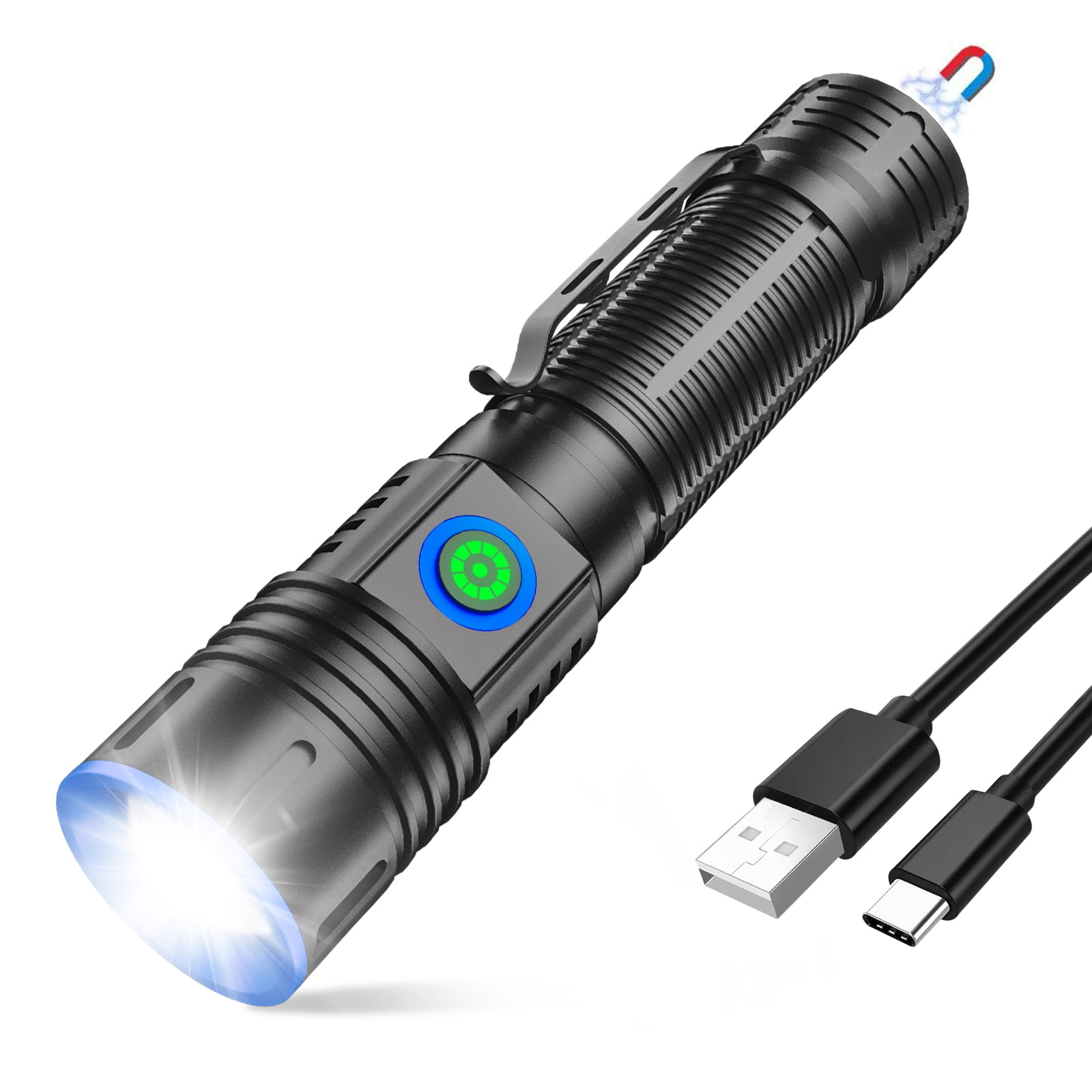 WSSBOND Small Flashlights 20000 High Lumens - LED Rechargeable ...