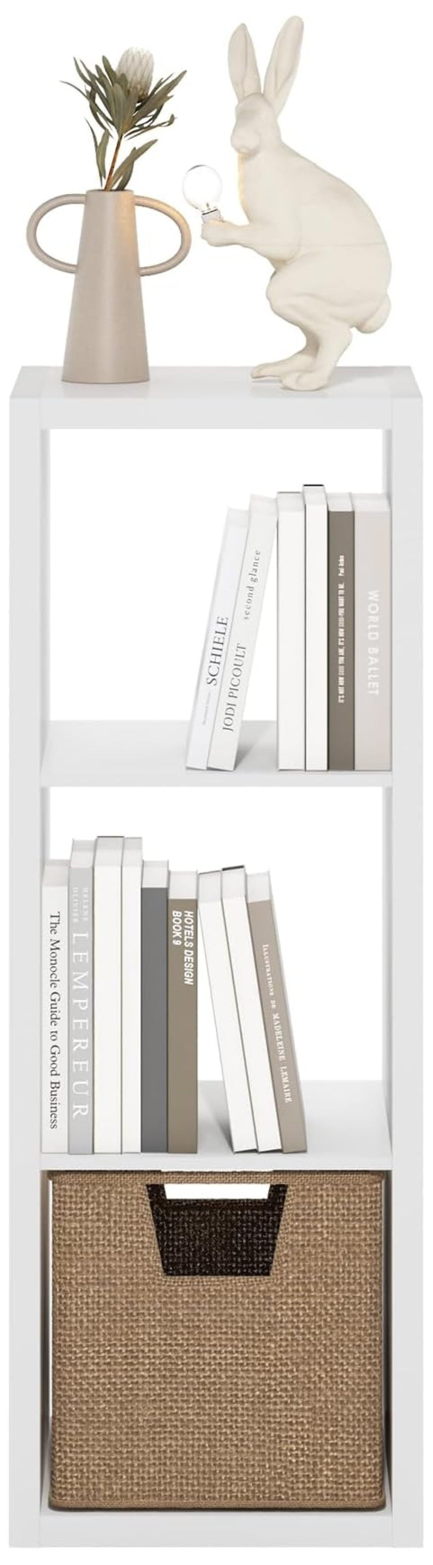 WSSYzyzf Cubicle Book Shelf, 3-Cube Thick Frame Bookshelf, Horizontally ...