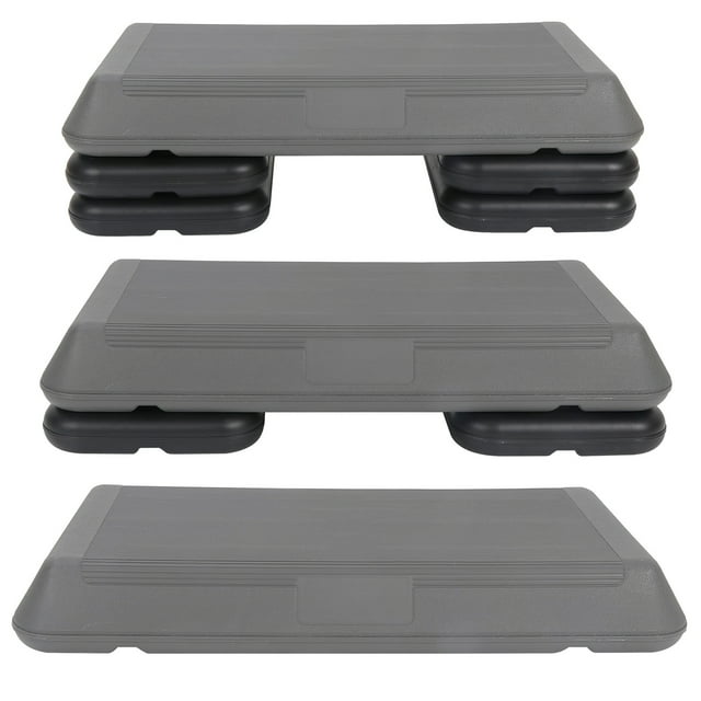 WSSYzyzf Exercise Step Platform Aerobic Stepper with 4 Stackable Risers ...