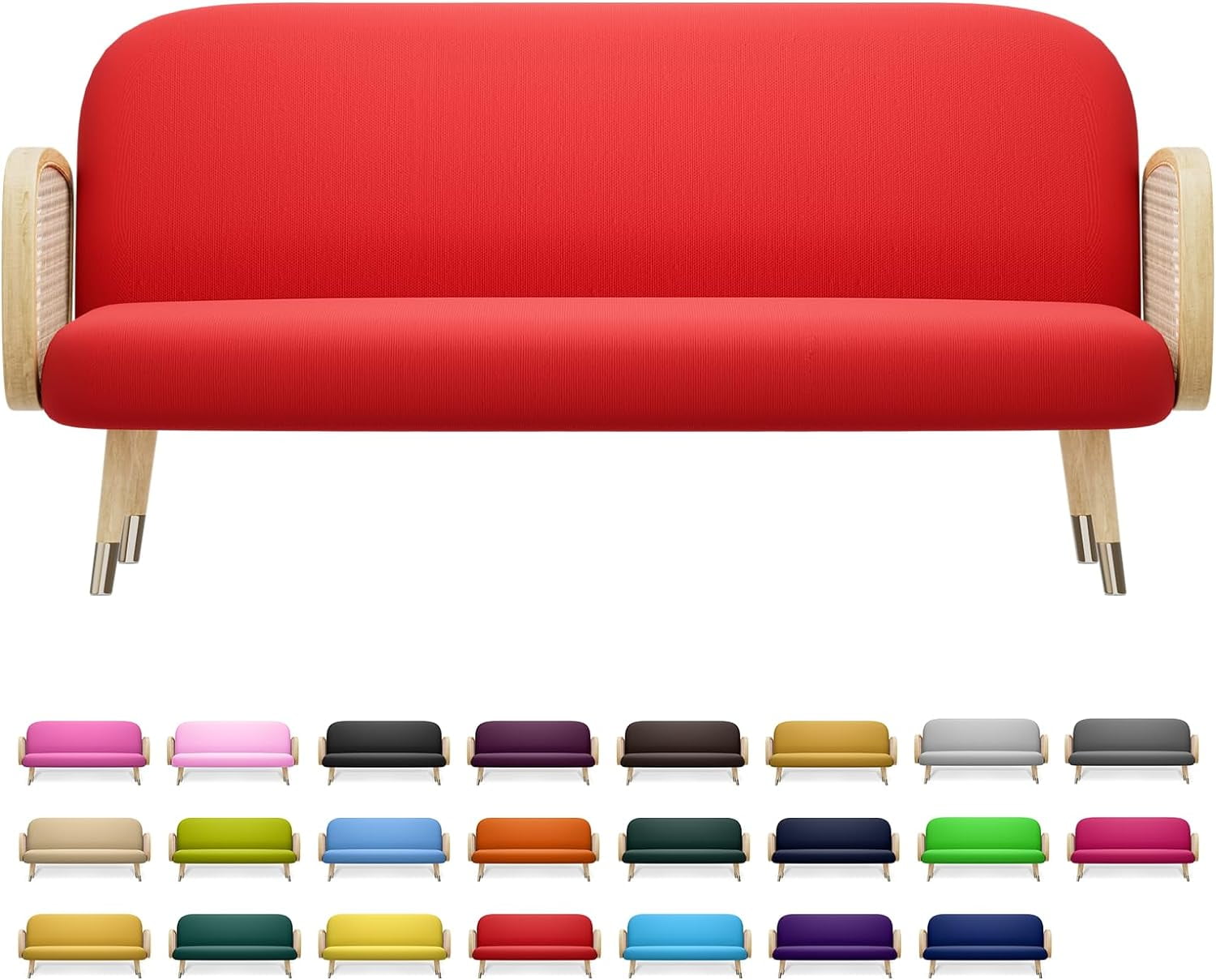 WSSYzyzf Futon Cover Washable Zippered Sofa Furniture Bed Mattress Covers Armless Couch ...