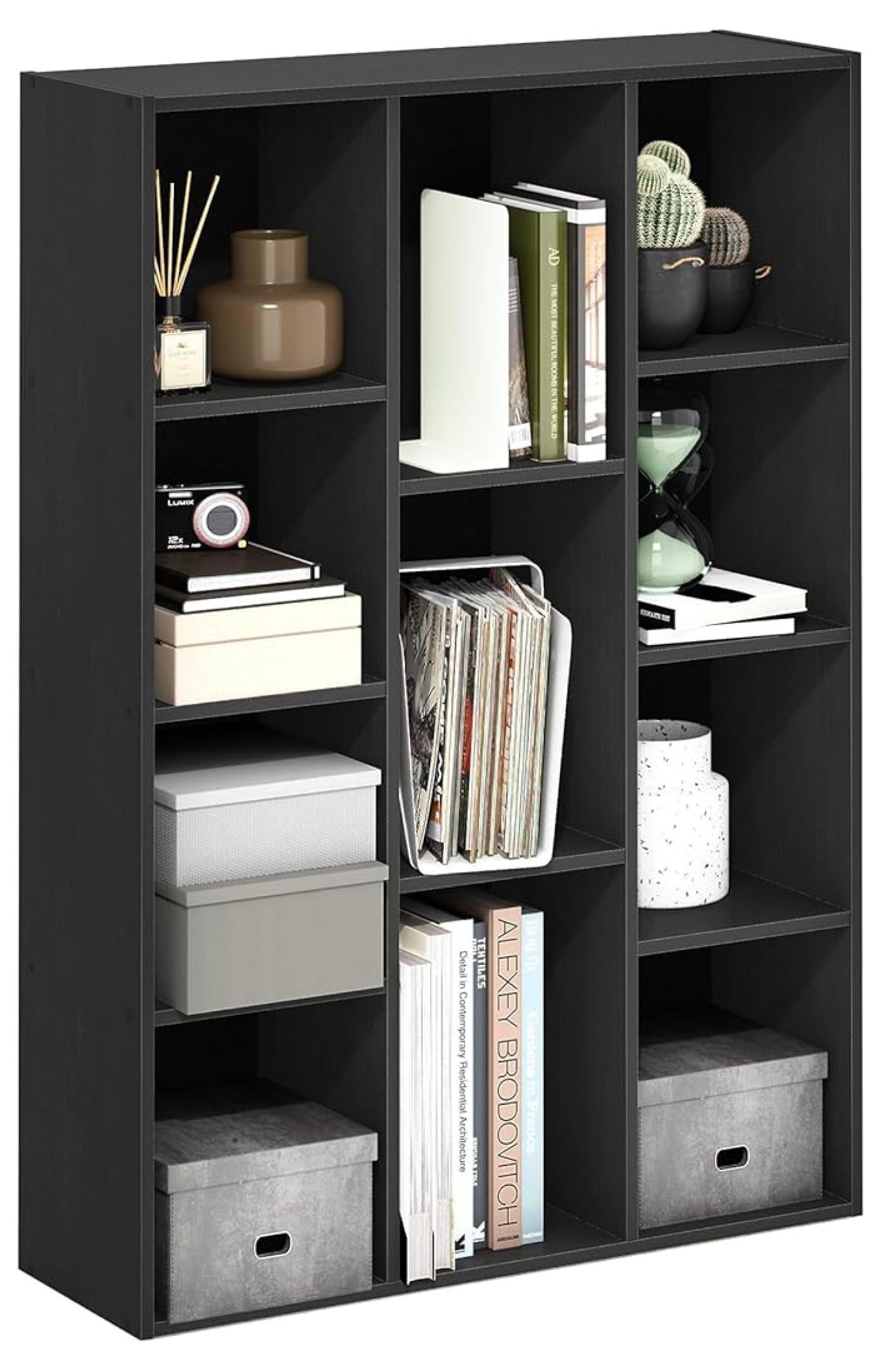 WSSYzyzf LUDER Book Shelf, 11-Cube Bookshelf, Reversible Bookcase, 9.4 ...