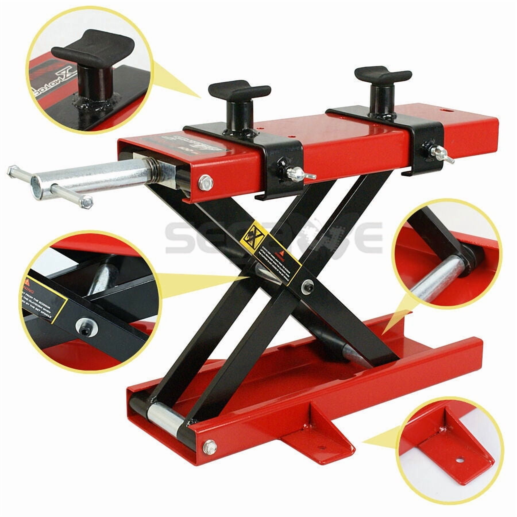 WSSYzyzf Motorcycle Dirt Bike ATV Scissor Center Jack, Mini Lift Crank ...