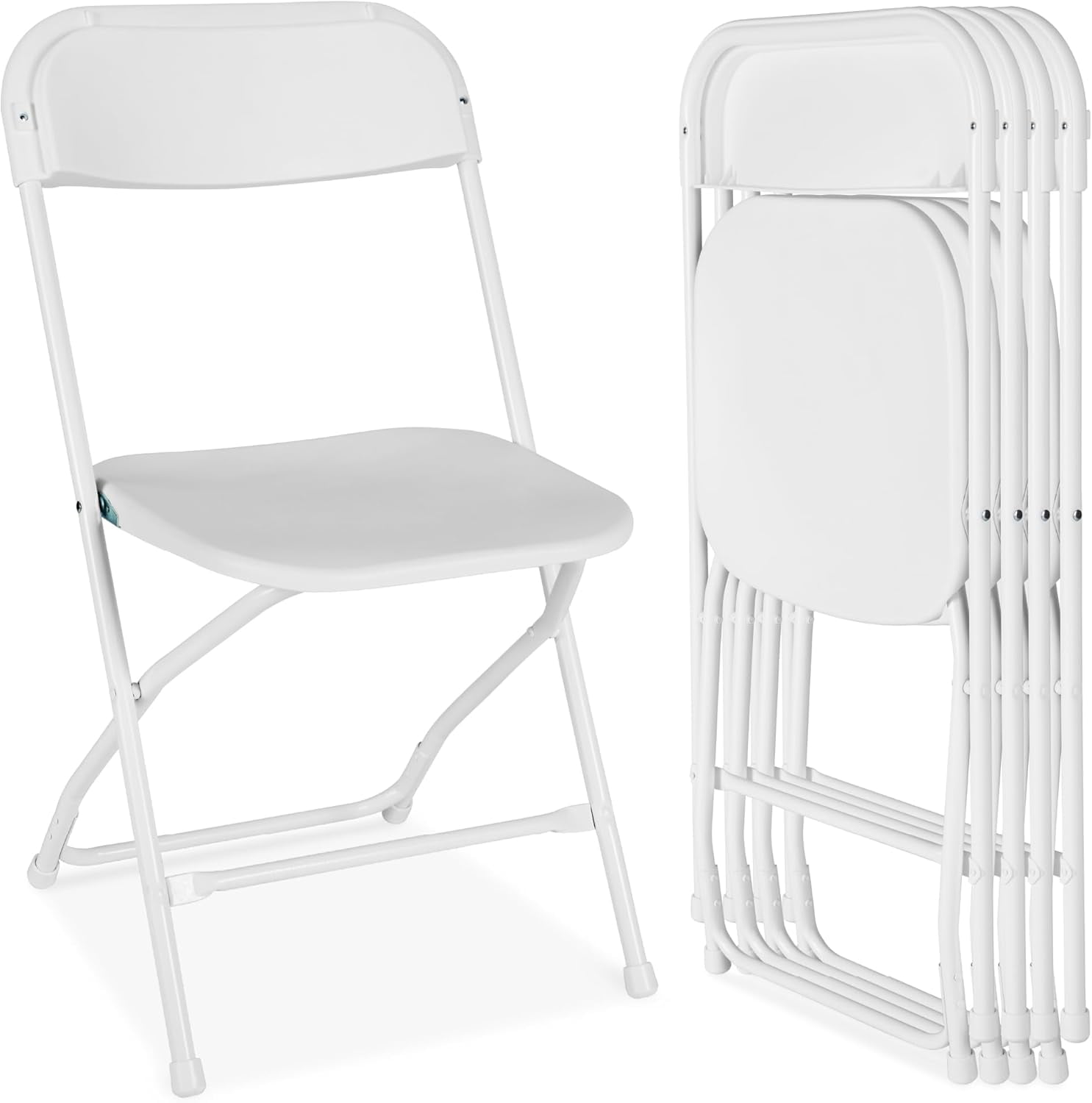 WSSYzyzf Set of 4 Plastic Folding Chairs, Portable Stacking Indoor ...