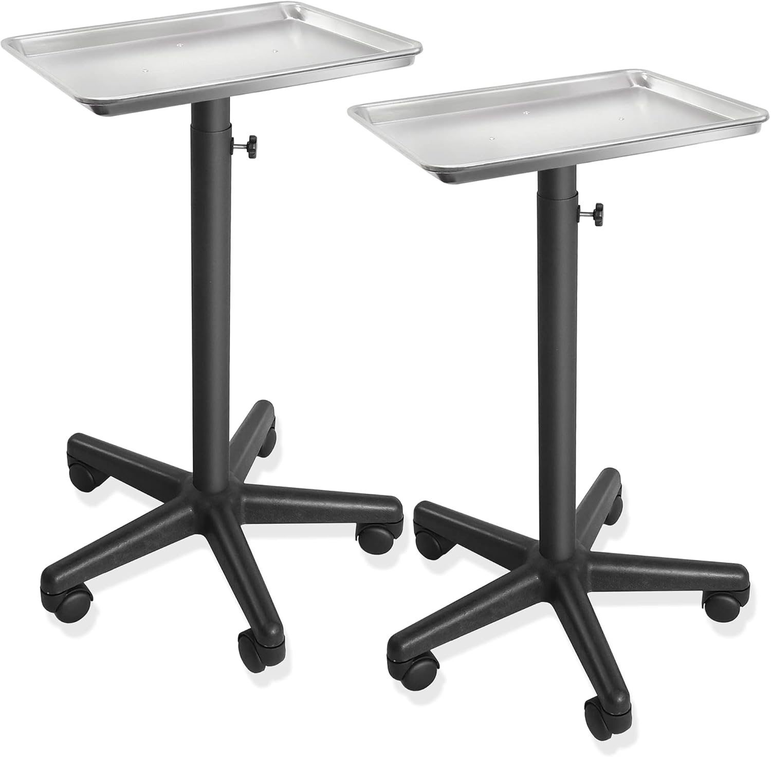 WSSYzyzf Set of 2 - Aluminum Salon Instrument Tray, Heavy-Duty Metal ...