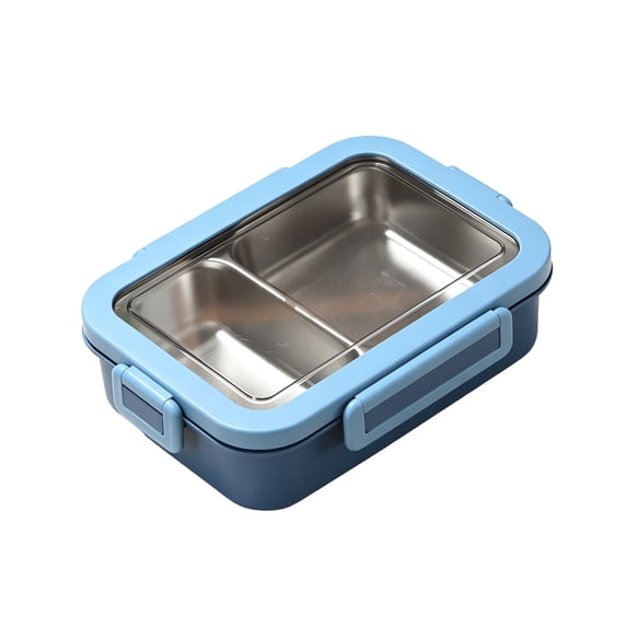 WSSZL 2‑Compartment Stainless Steel Bento Lunch Box, Leak‑Resistant ...