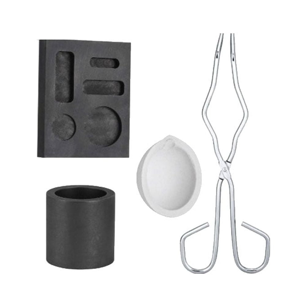 WSTEER 1 Set/4 Pcs Torch Melting Graphite Crucible Kit Precious Metal ...